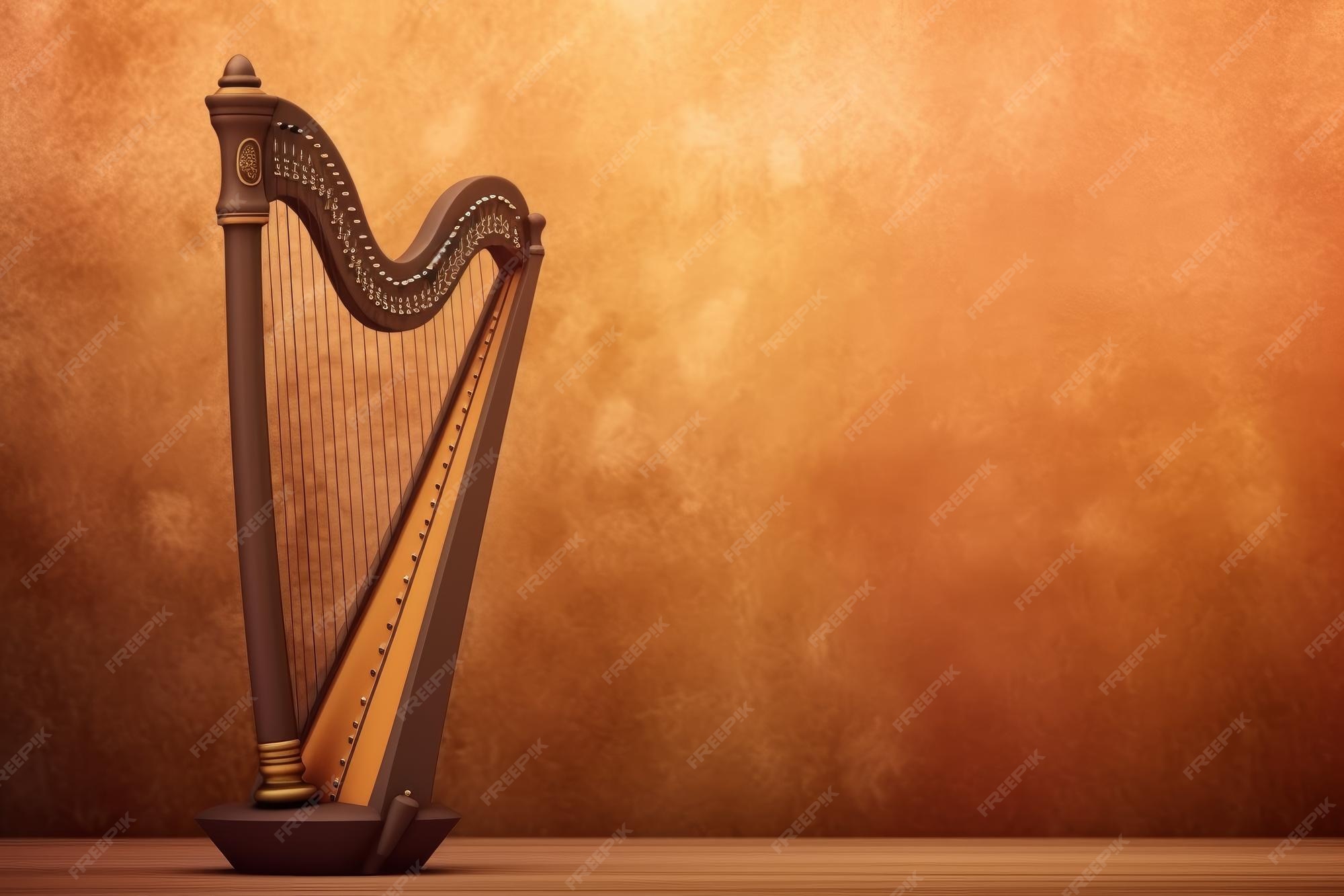 Premium AI Image | Harp background Generate Ai Premium AI Image | Harp background Generate Ai