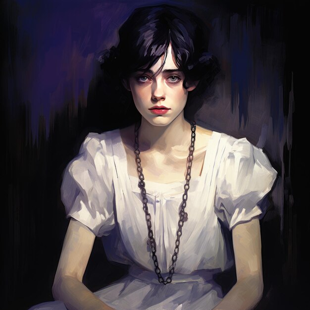 Premium AI Image | The Haunting Elegance A Royal Portrait of Fragile Beauty Premium AI Image | The Haunting Elegance A Royal Portrait of Fragile Beauty