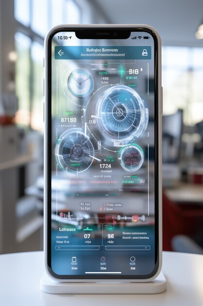 Premium Photo Healthcare App Ui Mockup Generate A Userfriendly Ui Mockup For A Healthcare Or