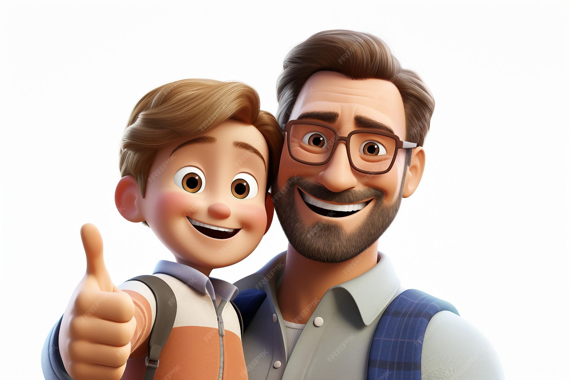 Premium AI Image | A Heartwarming Tale 3D Father Character in Animation Premium AI Image | A Heartwarming Tale 3D Father Character in Animation