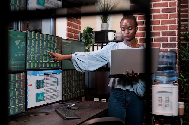 Premium Photo | Hedge fund company trader having laptop while signaling ... Premium Photo | Hedge fund company trader having laptop while signaling ...