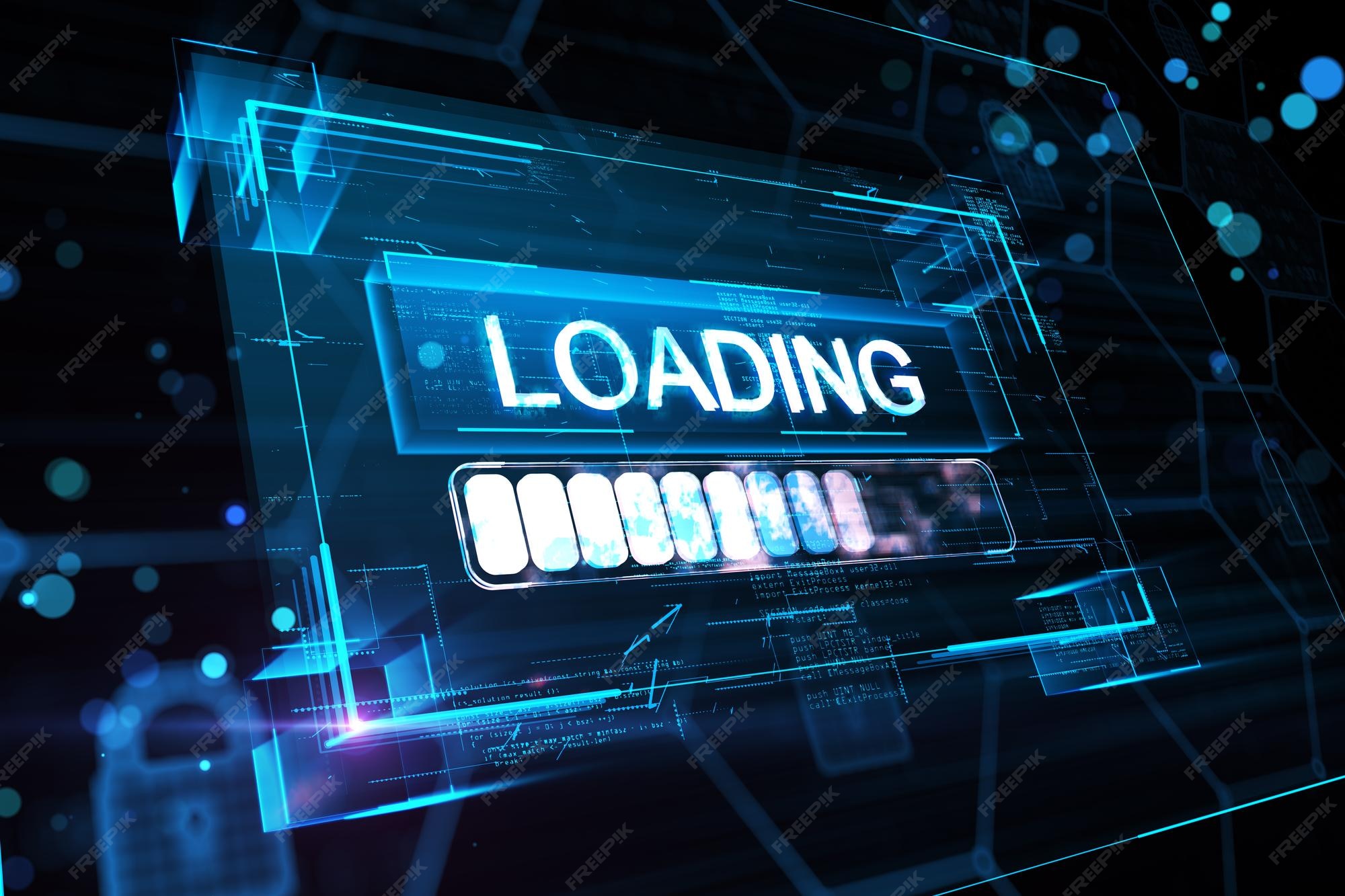 Premium Photo | High speed loading data concept with perspective view ...