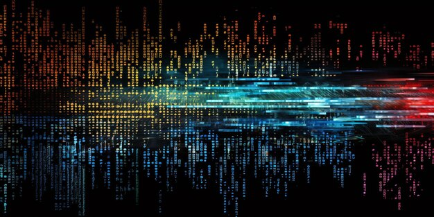 A Highresolution Image Of A Data Encryption Algorithm Visualized On A Computer Screen Premium