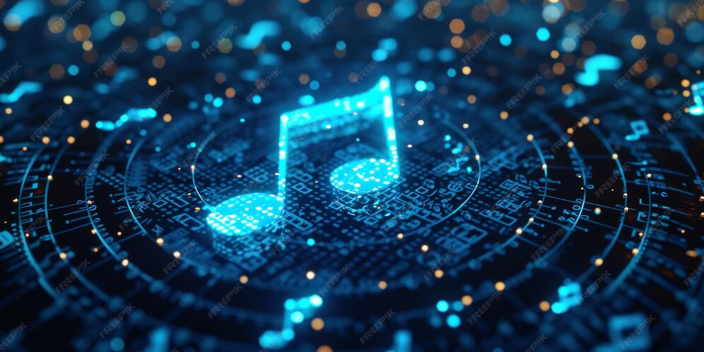 Premium Photo | A Hightech Rendering Of A Central Musical Note ... Premium Photo | A Hightech Rendering Of A Central Musical Note ...