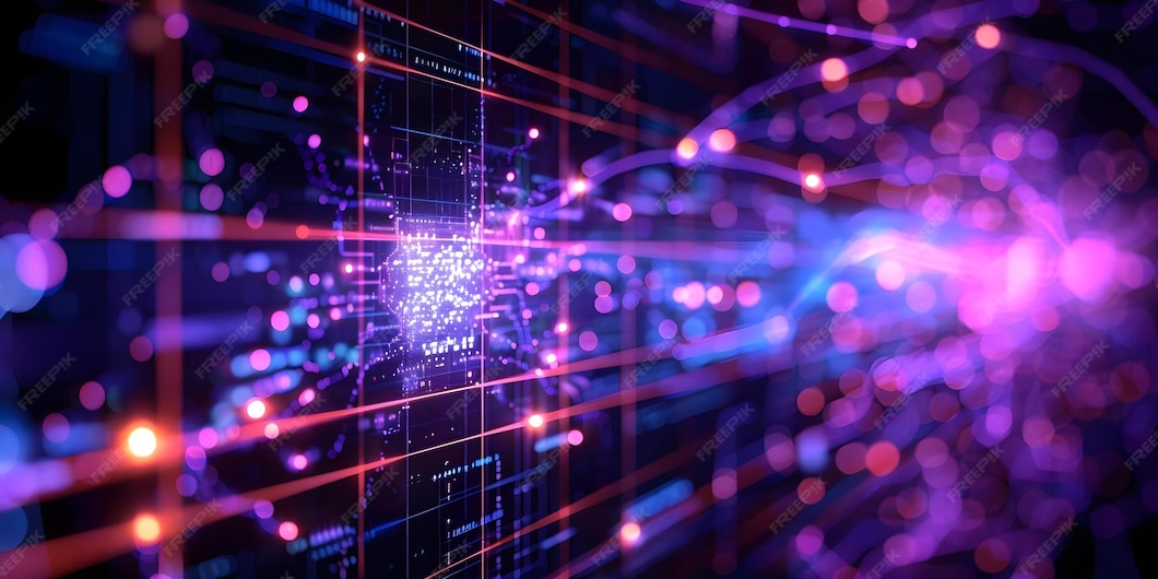 Premium Photo | Hightech screen shows complex algorithms symbolizing ...