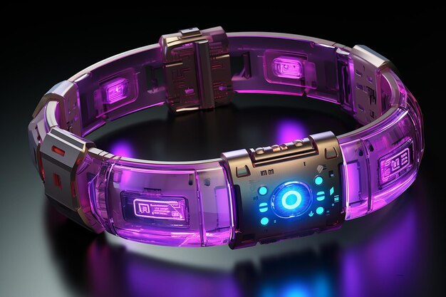 Premium AI Image | a hightech wristband displaying a dynamic ... Premium AI Image | a hightech wristband displaying a dynamic ...
