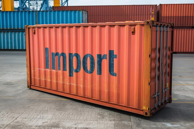 Premium Photo | Hipping container labeled Import detailed texture set ... Premium Photo | Hipping container labeled Import detailed texture set ...
