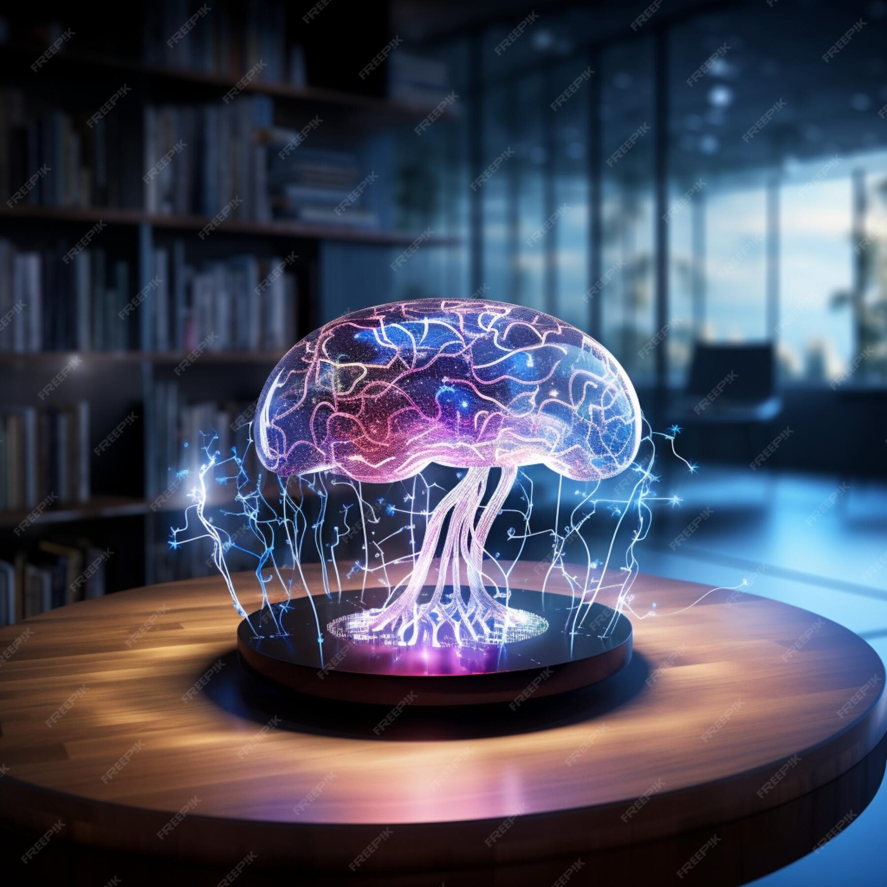 Premium Photo | Holographic Brain Neural Brain Premium Photo | Holographic Brain Neural Brain