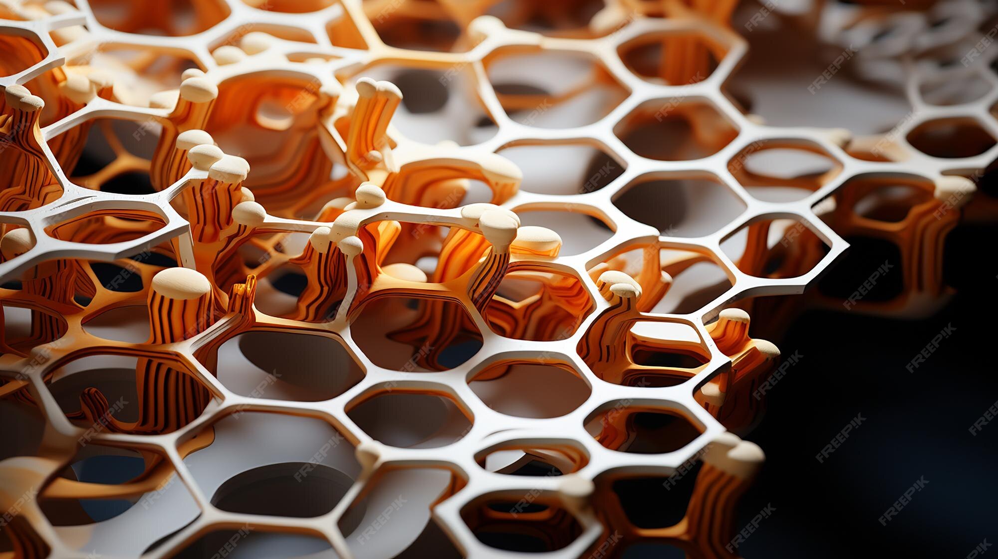 Premium Photo | Honeycomb Structure Top View Premium Photo | Honeycomb Structure Top View