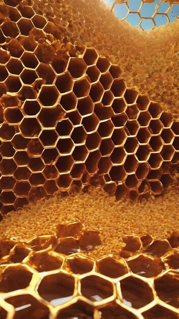 Premium AI Image | Honeycomb structure Premium AI Image | Honeycomb structure