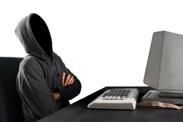 Premium Photo | Hooded unknown programmer looks thinking Premium Photo | Hooded unknown programmer looks thinking