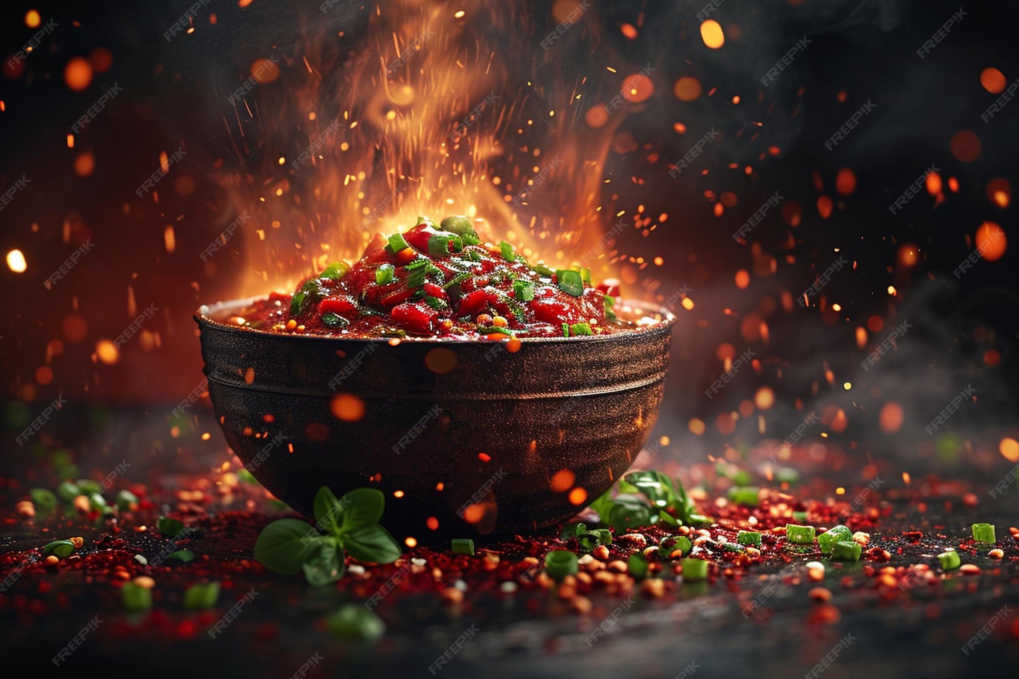 Premium Ai Image Hot Copper Pot Stew Spicy Hot Pot Ai Technology Generated Image