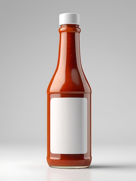 Hot Sauce Bottle Mockup Premium Ai Generated Image