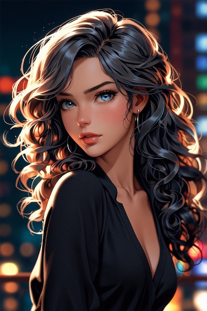 Hot Woman Hot Girl Anime Premium Ai Generated Image