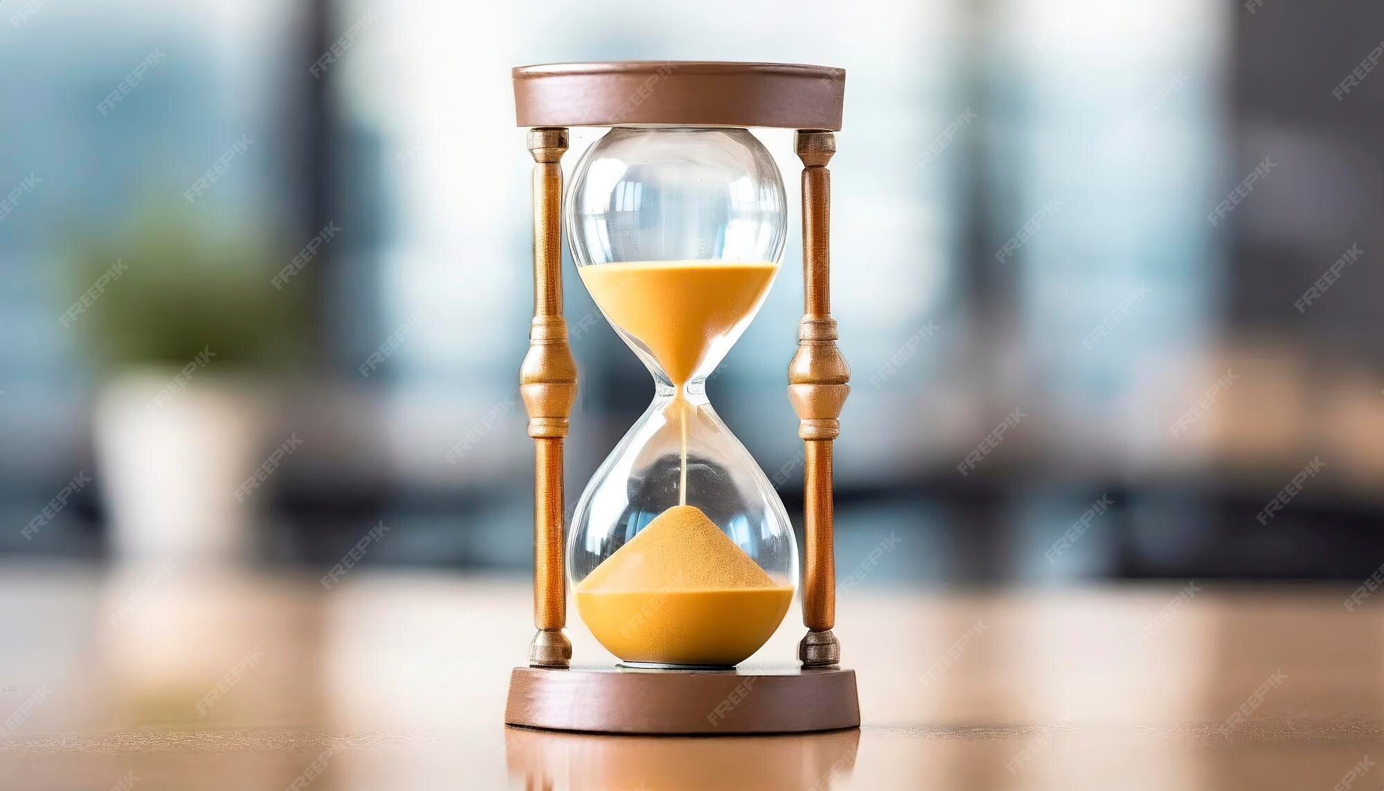 Premium AI Image | Hourglass Representing Business Time Management Concept Premium AI Image | Hourglass Representing Business Time Management Concept