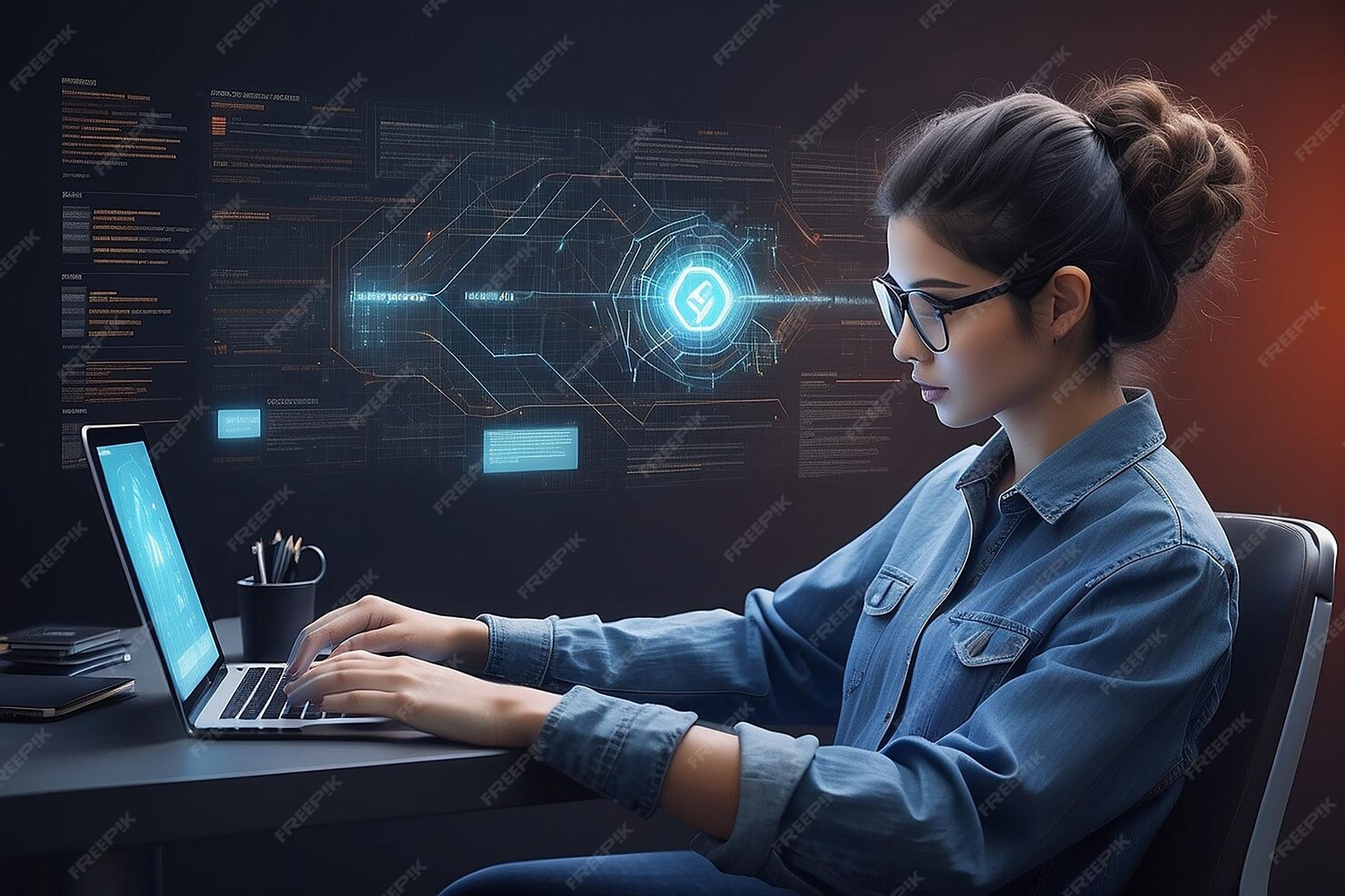 HTML and CSS Collage Concept with Person Programming and API ...