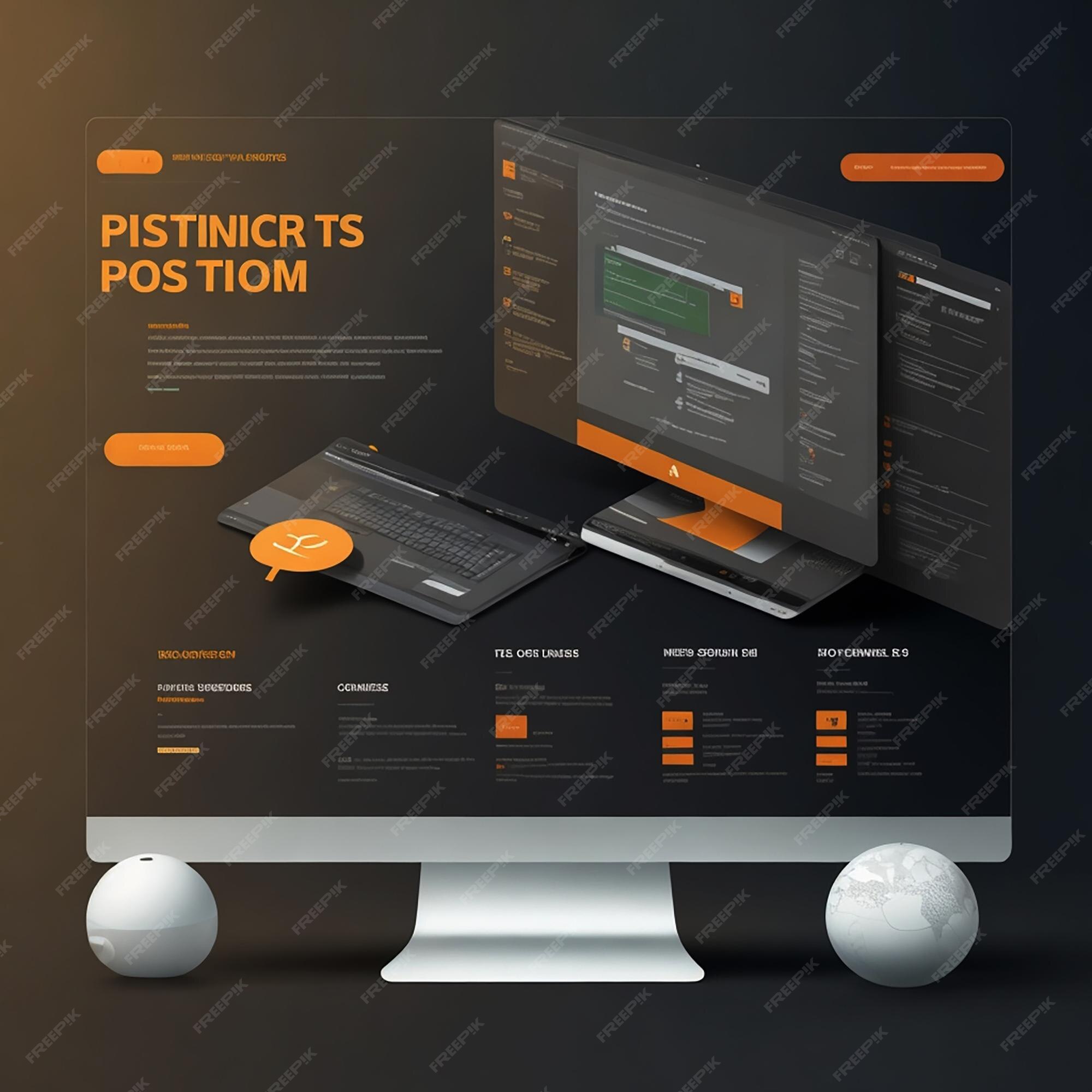 웹 사이트 개념 및 웹 개발 프로그래밍 언어를 위한 Html 시스템 Css Html It Ui 프리미엄 사진