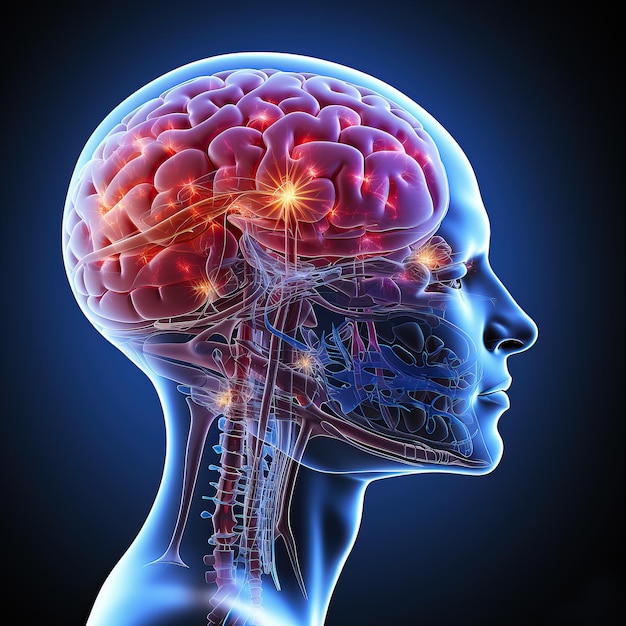 Premium AI Image | Human brain inside head neuroscience Premium AI Image | Human brain inside head neuroscience