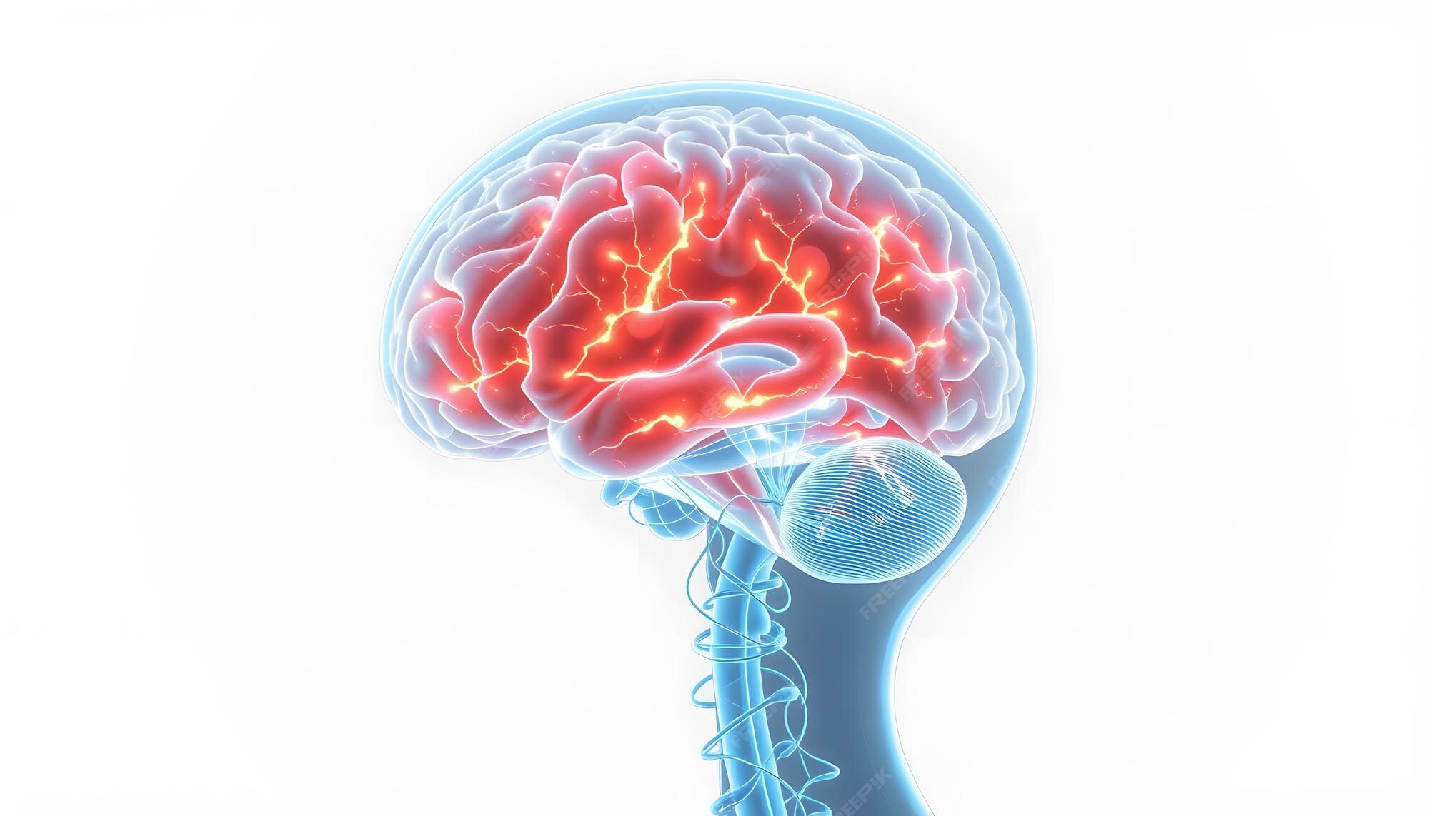 Human brain neural activity or inflammation xray 3D rendering ... Human brain neural activity or inflammation xray 3D rendering ...