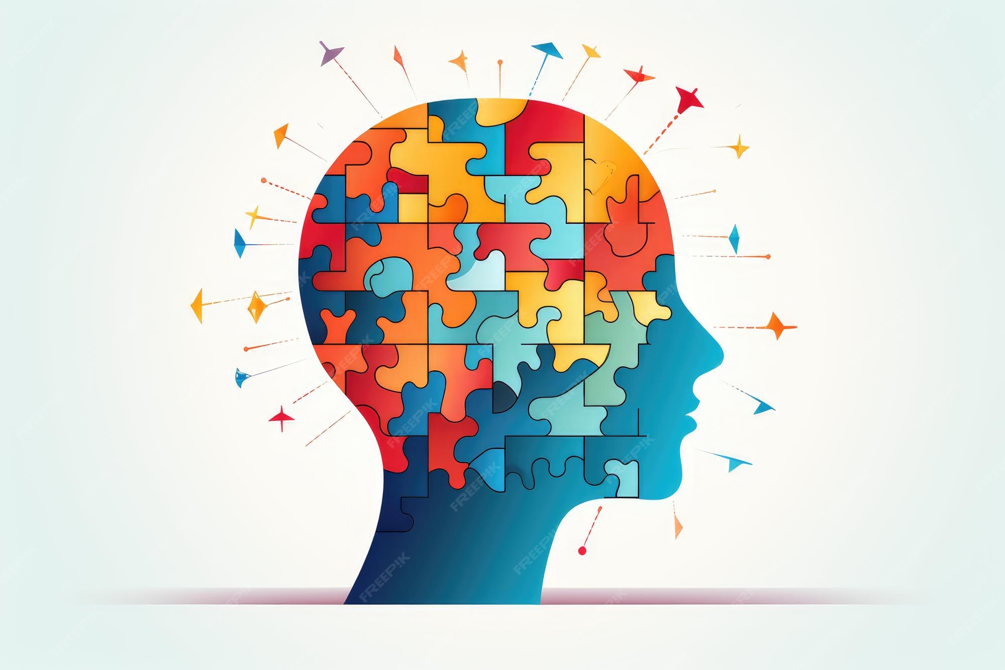 Premium AI Image | Human head profile and jigsaw puzzle cognitive ... Premium AI Image | Human head profile and jigsaw puzzle cognitive ...