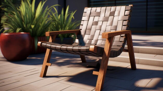 Premium Photo Hyperrealistic Patio Furniture Design With Weaving