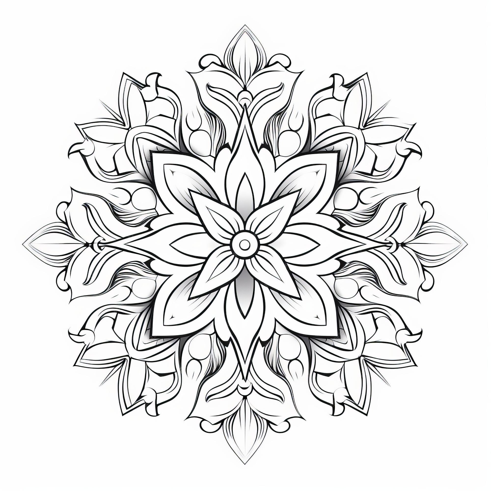 Premium Photo The Hypnotic Mandala A Mesmerizing Coloring Page