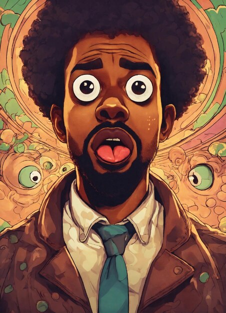 Premium AI Image | Hypnotized afro american man starring brainwashed ... Premium AI Image | Hypnotized afro american man starring brainwashed ...