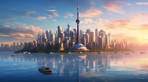 Premium AI Image | Iconic City Skylines Premium AI Image | Iconic City Skylines