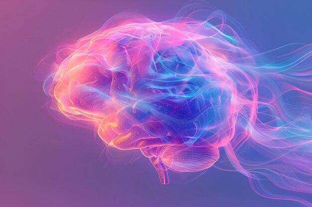 Illuminated neural network visualizing human brain connectivity ... Illuminated neural network visualizing human brain connectivity ...