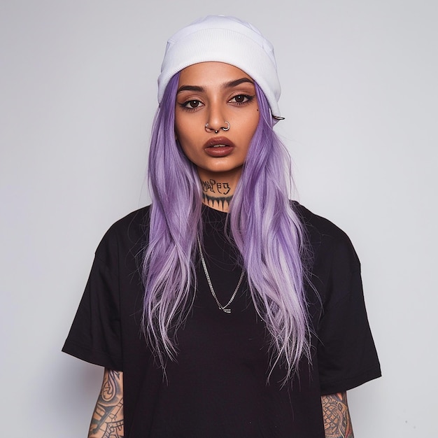 Premium Photo Illustrate A Stunning 19yearold Skinny Indian Egirl With Captivating Features