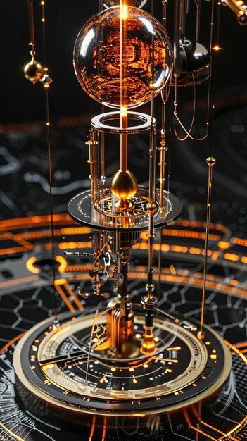 Illustration 3D Model Quantum AI system for cryptographic security and ... Illustration 3D Model Quantum AI system for cryptographic security and ...