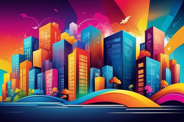 Premium Photo | Illustration of abstract colorful real estate ... Premium Photo | Illustration of abstract colorful real estate ...