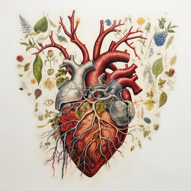 Premium Ai Image Illustration Of An Anatomically Correct Human Heart