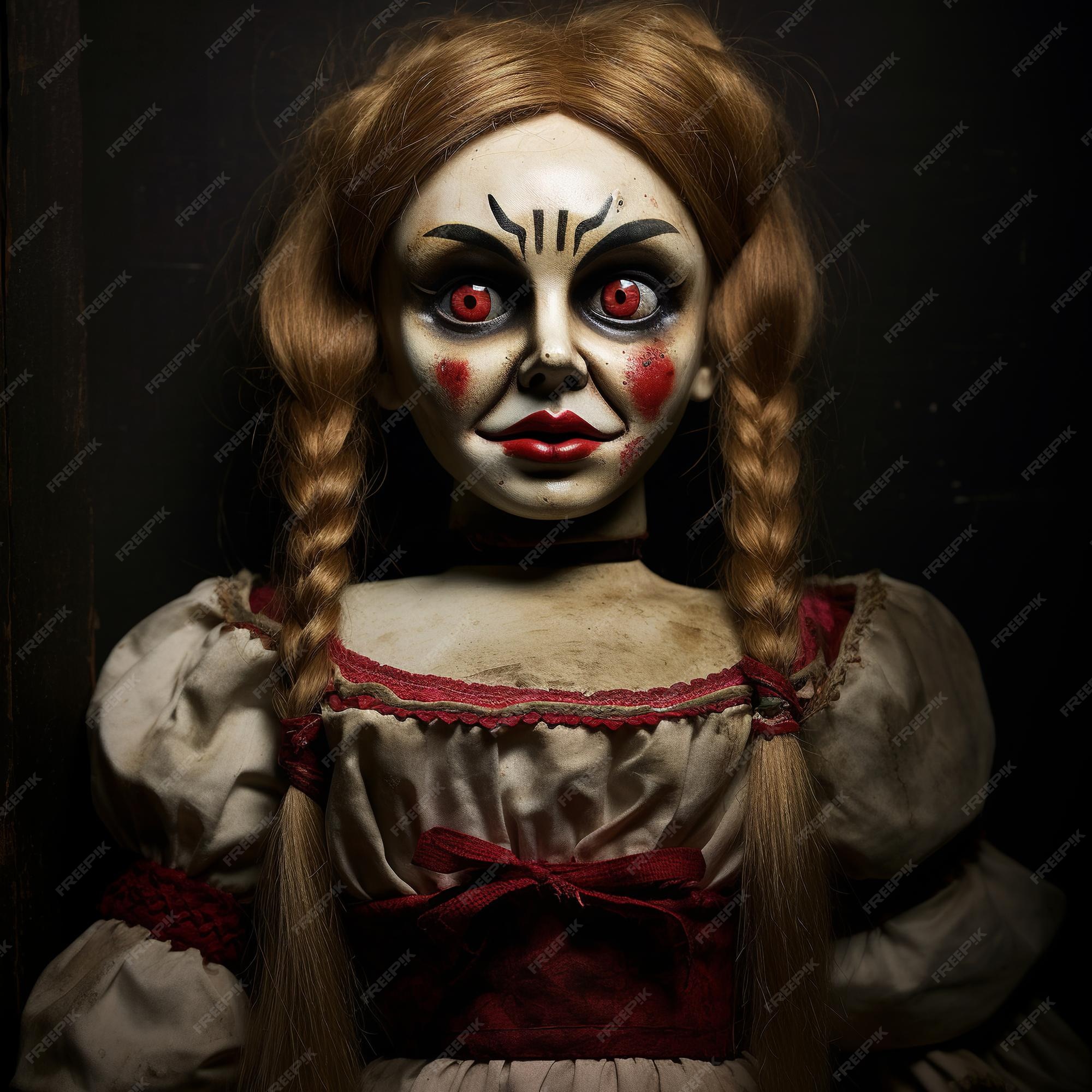 Premium Ai Image Illustration Of Annabelle Doll Is Known To Be A Horror Icon Depicted