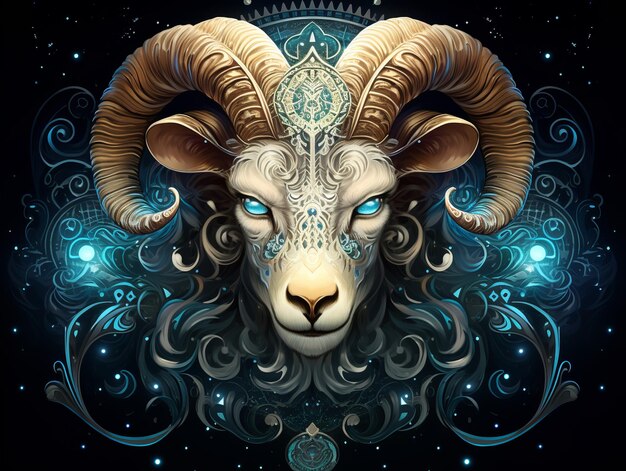 Premium AI Image | illustration of aries zodiac sign Premium AI Image | illustration of aries zodiac sign