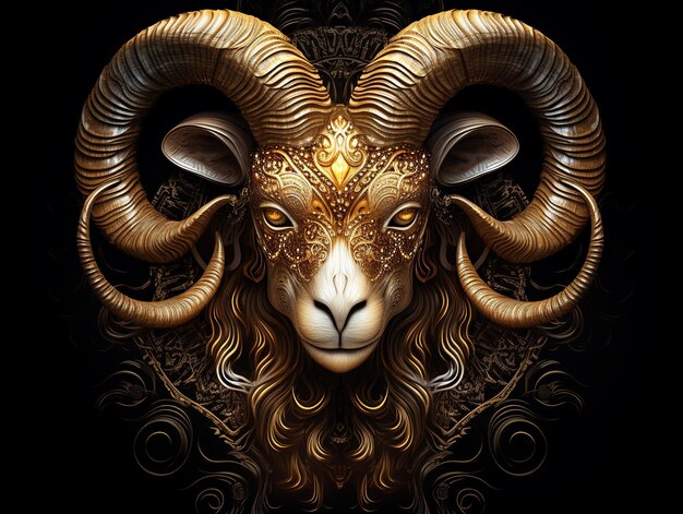 Premium AI Image | illustration of aries zodiac sign Premium AI Image | illustration of aries zodiac sign