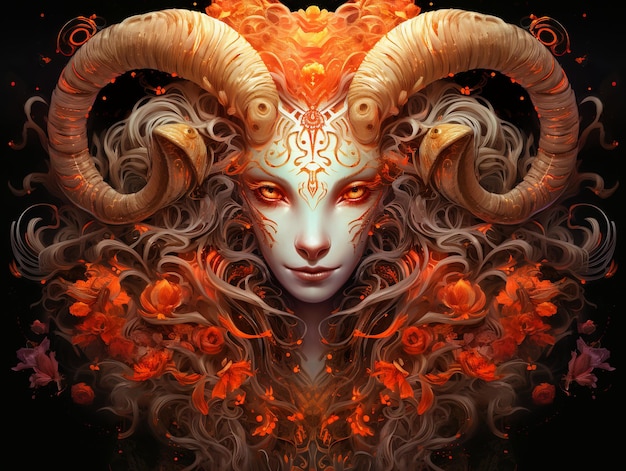Premium AI Image | illustration of aries zodiac sign Premium AI Image | illustration of aries zodiac sign