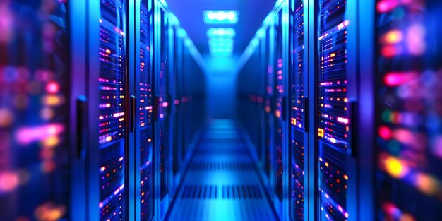 Illustration of Cloud Computing and Server Usage in a Data Processing Environment Concept Cloud ...