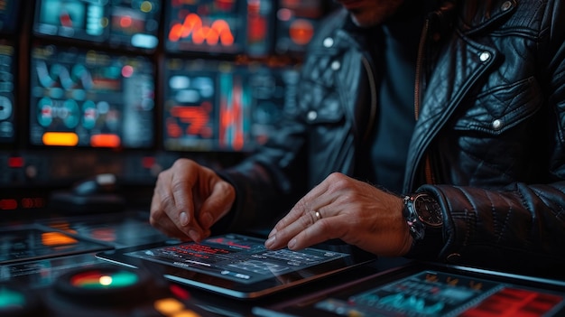 Premium Photo | An illustration of a digital technology concept A programmer is using a tablet ...