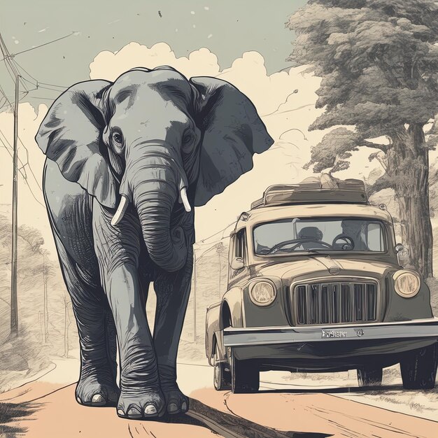 Premium AI Image | illustration of a elephant in the parkillustration ... Premium AI Image | illustration of a elephant in the parkillustration ...
