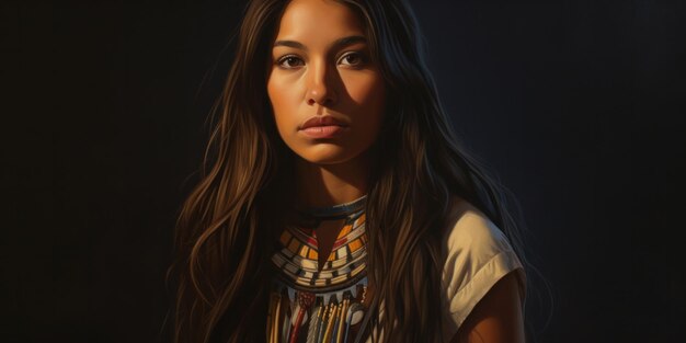 Premium AI Image | illustration of native American generative AI Premium AI Image | illustration of native American generative AI