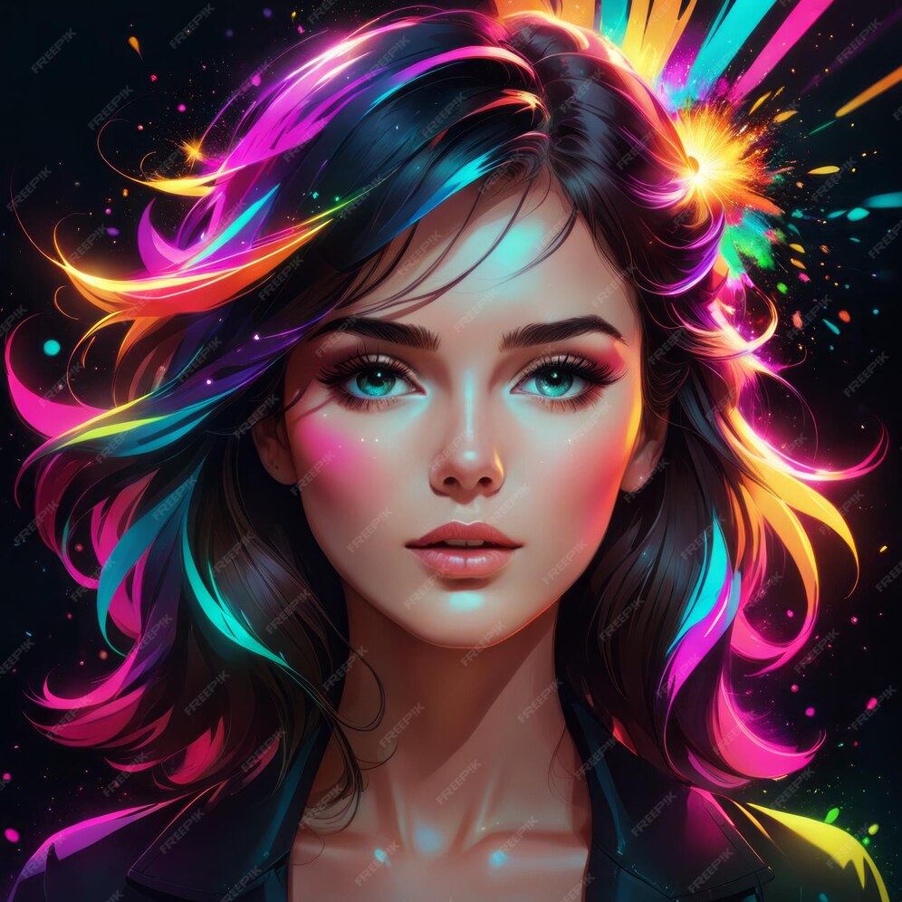 Premium AI Image | illustration of a person Colorful explosion in ... Premium AI Image | illustration of a person Colorful explosion in ...