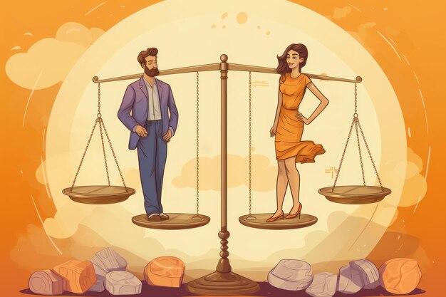 Premium Photo Illustrations Gender Equality Assets Generative Ai