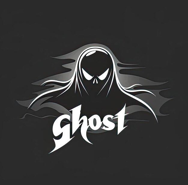 An Image Of A Ghost Logo Premium Ai Generated Image