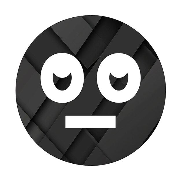 Premium Photo Image Icons Meh Rolling Eyes Black Rectangle Background