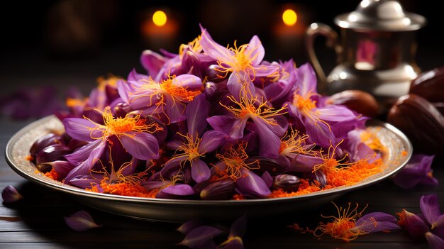 Premium AI Image | Immerse yourself in the splendor of saffron Premium AI Image | Immerse yourself in the splendor of saffron