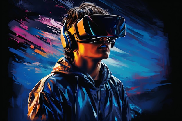 Premium AI Image | Immersive VR Experience Generative AI Premium AI Image | Immersive VR Experience Generative AI