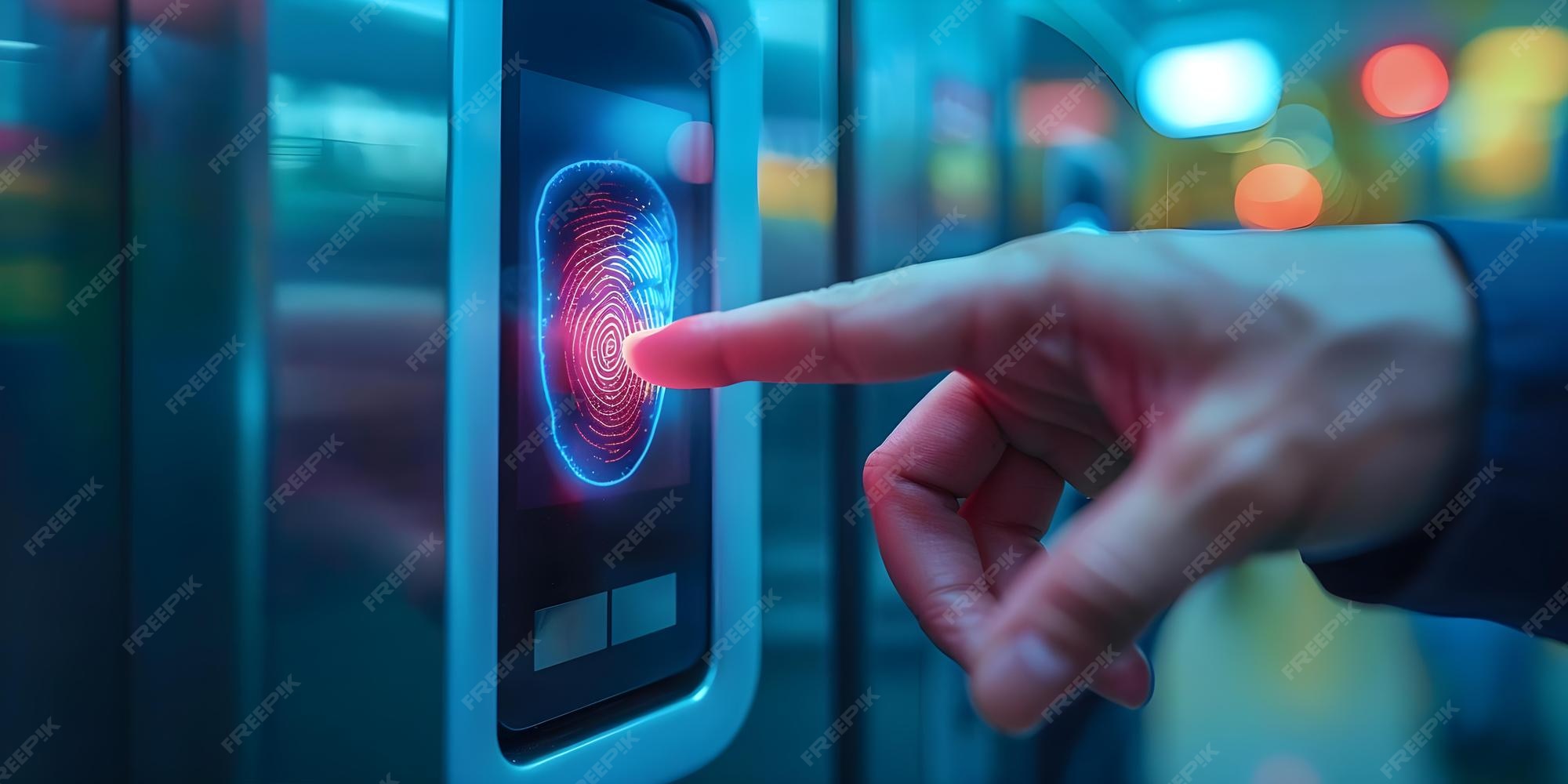 Premium Photo | Implementing a digital fingerprint scanner for enhanced biometric identity ...