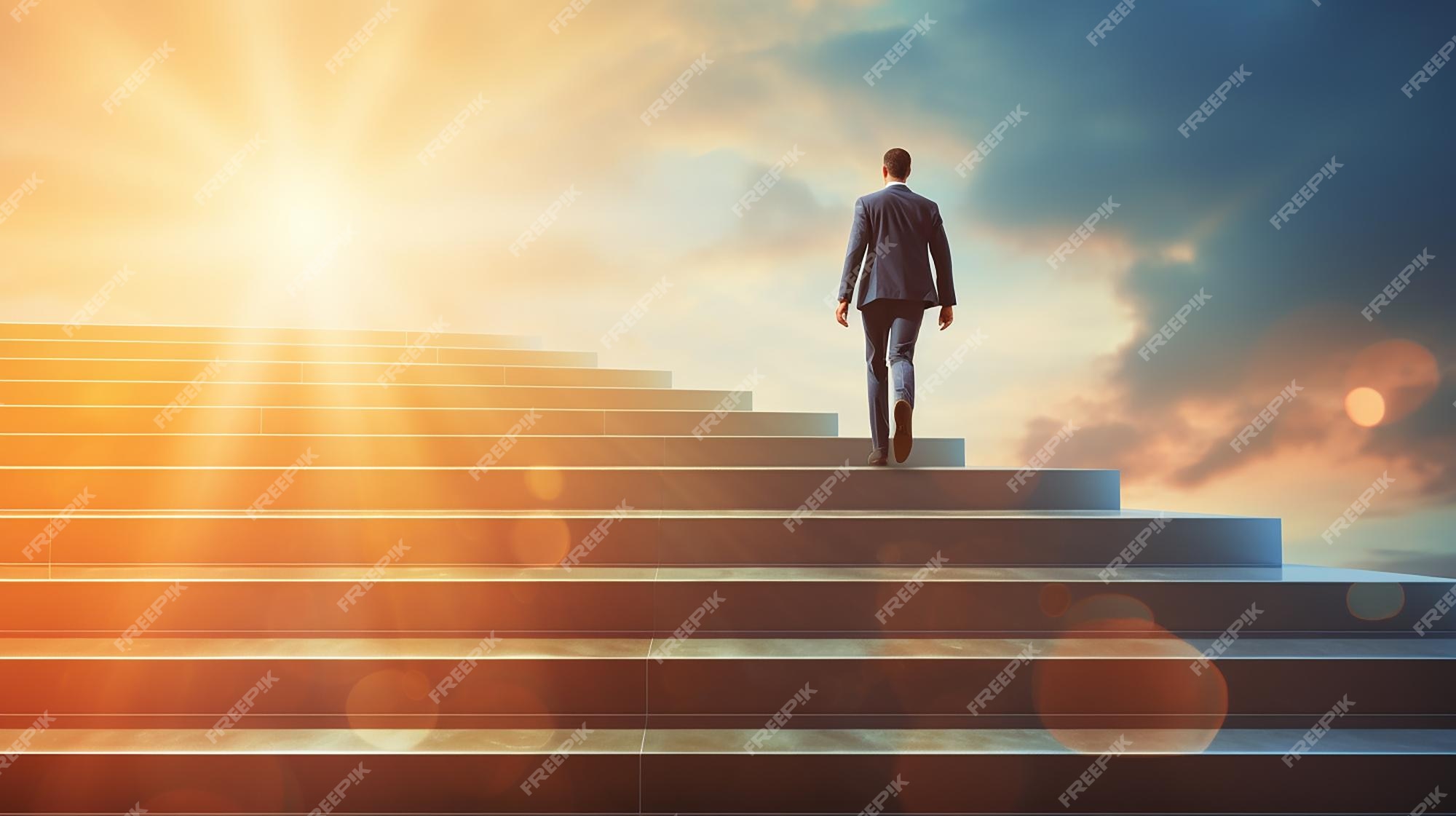 Premium Photo Improvement Or Career Growth Stairway To Success
