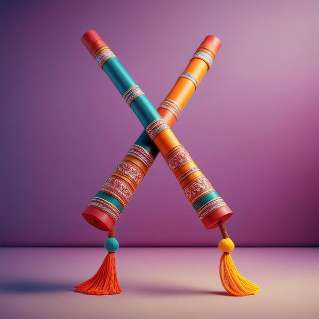 Indian festival Dandiya sticks used for garba dance in India 3d dandiya ... Indian festival Dandiya sticks used for garba dance in India 3d dandiya ...